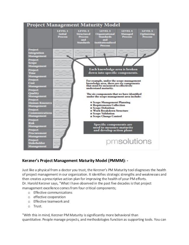 project management maturity models