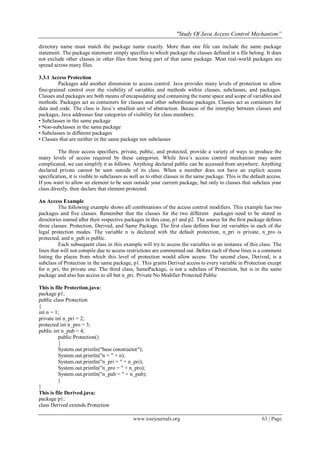 "Study of Java Access Control Mechanism” | PDF | Programming Languages ...