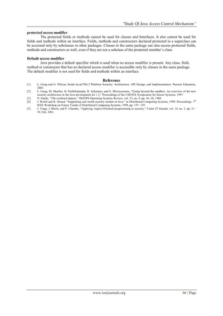 "Study of Java Access Control Mechanism” | PDF | Programming Languages | Computing