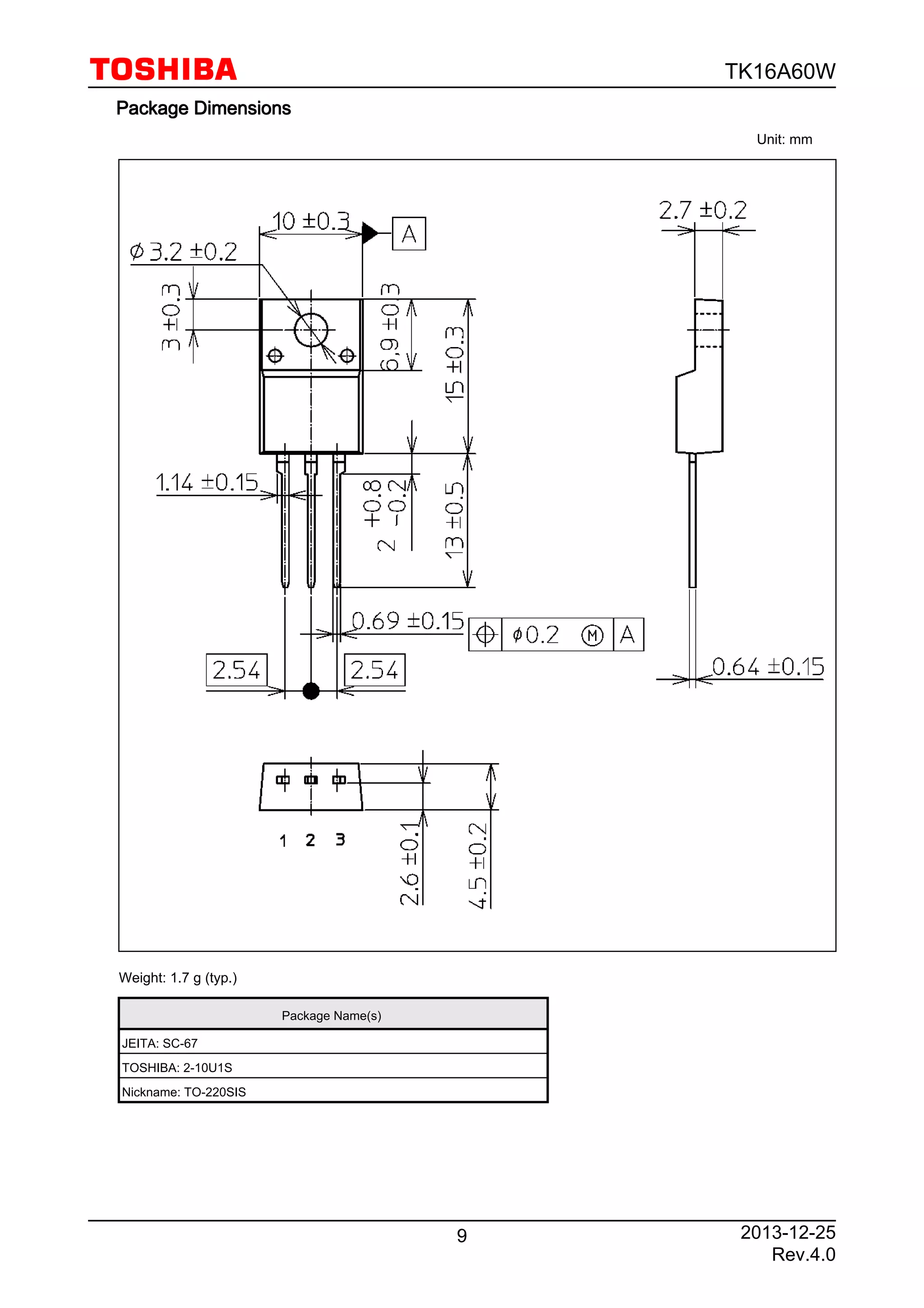 Original MOSFET N-CHANNEL K16A60W 16A60 K16A60 16A 600V New Toshiba | PDF