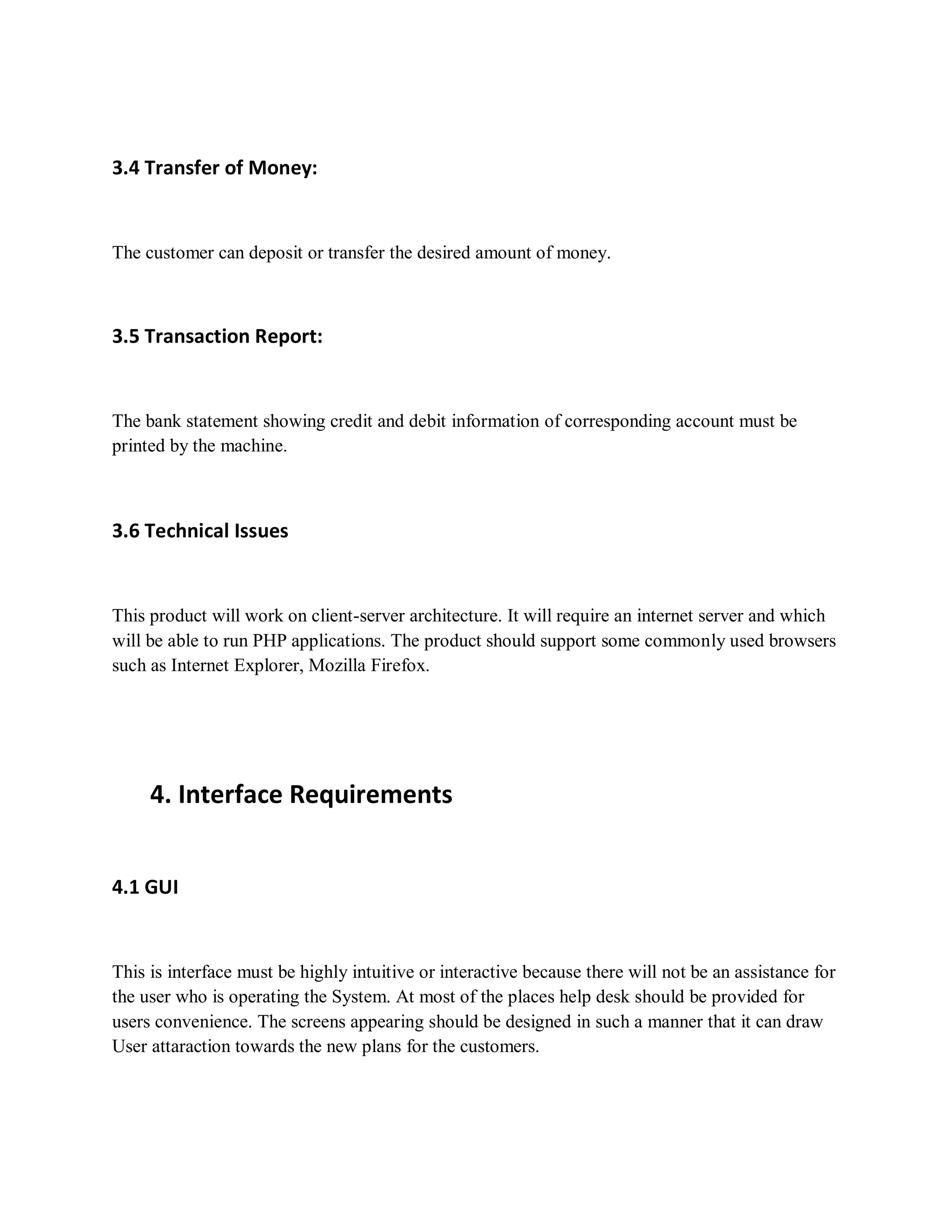 HDFC banking system SRS Document | PDF
