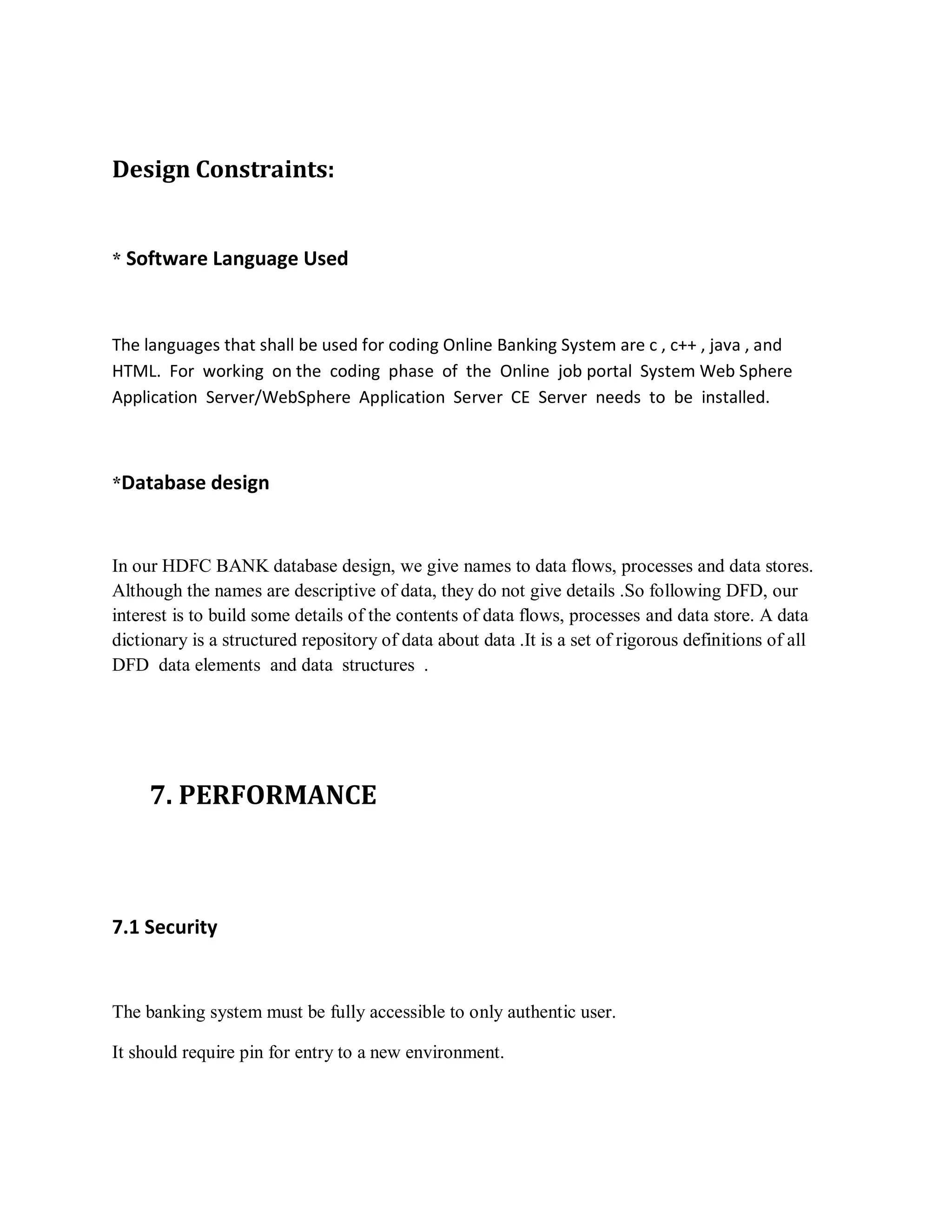 HDFC banking system SRS Document | PDF