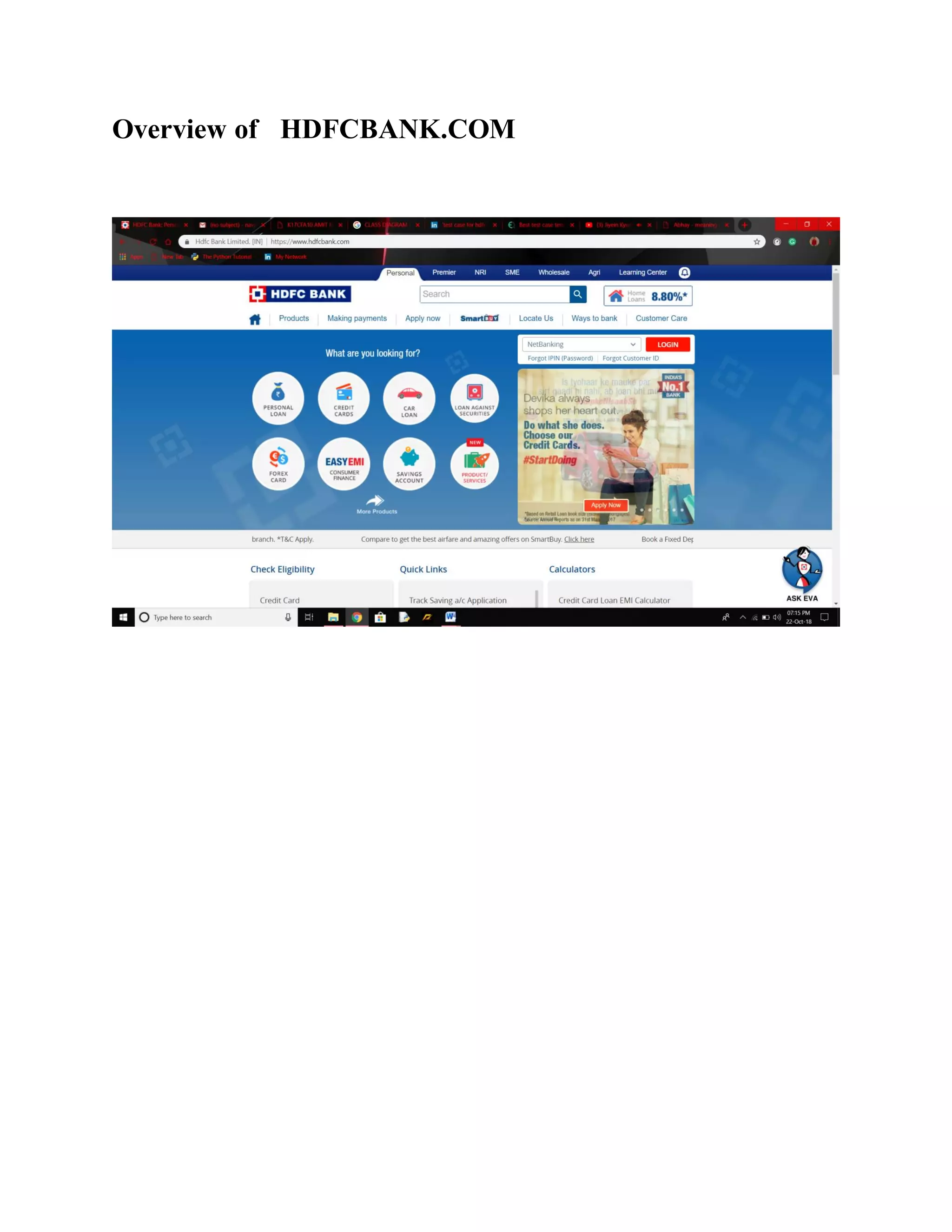 HDFC banking system SRS Document | PDF