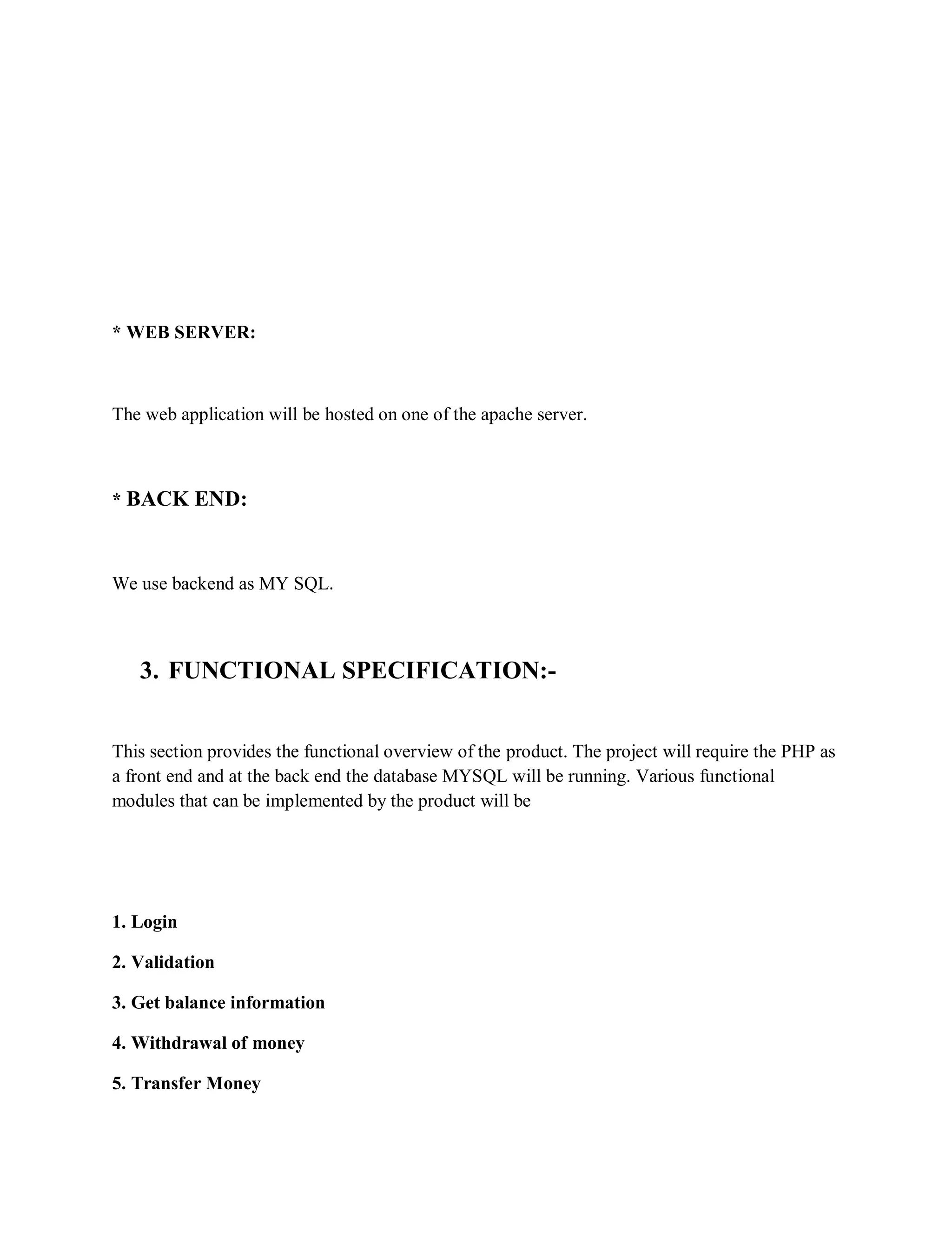 HDFC banking system SRS Document | PDF