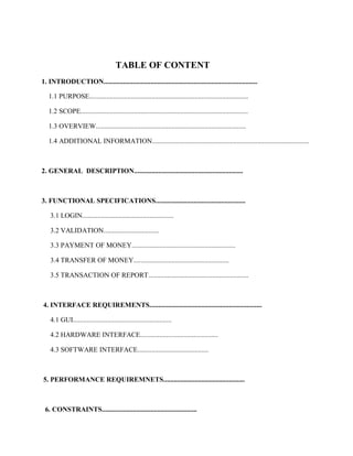 HDFC banking system SRS Document | PDF