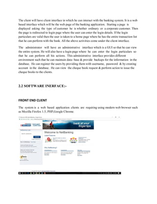 HDFC banking system SRS Document | PDF