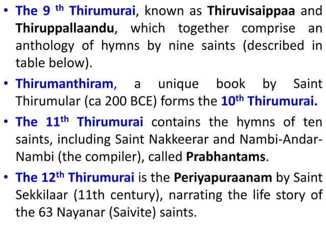 Thirumurai – Nayanmars (Tamil) | PPTX