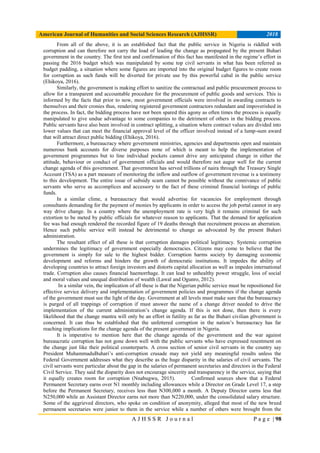 Bureaucracy and Corruption in Nigeria: Implications for Buhari’s Change Agenda | PDF