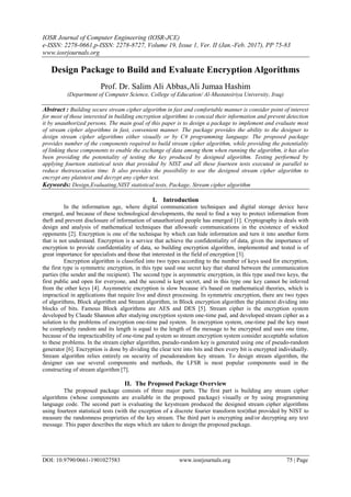 Design Package to Build and Evaluate Encryption Algorithms | PDF