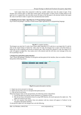 Design Package to Build and Evaluate Encryption Algorithms | PDF