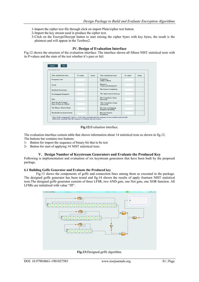 Design Package to Build and Evaluate Encryption Algorithms | PDF