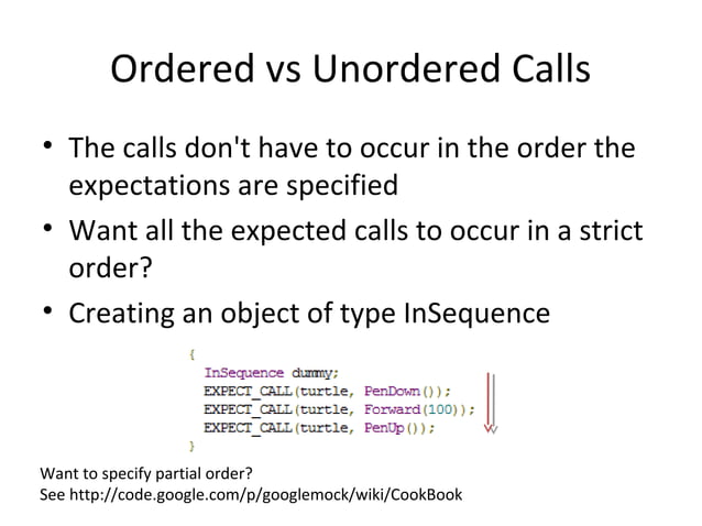Google mock for dummies | PPT