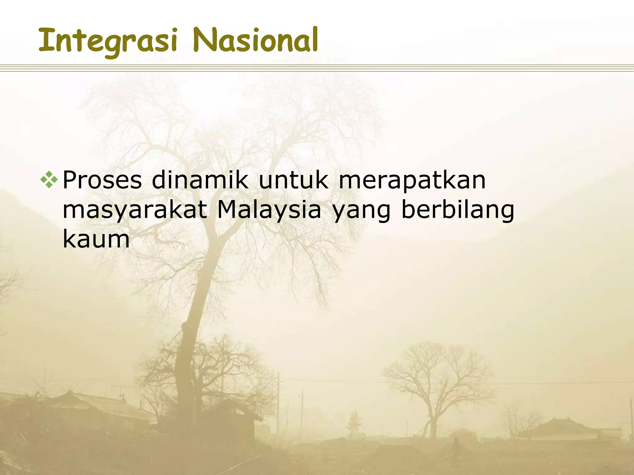 INTERGRASI NASIONAL