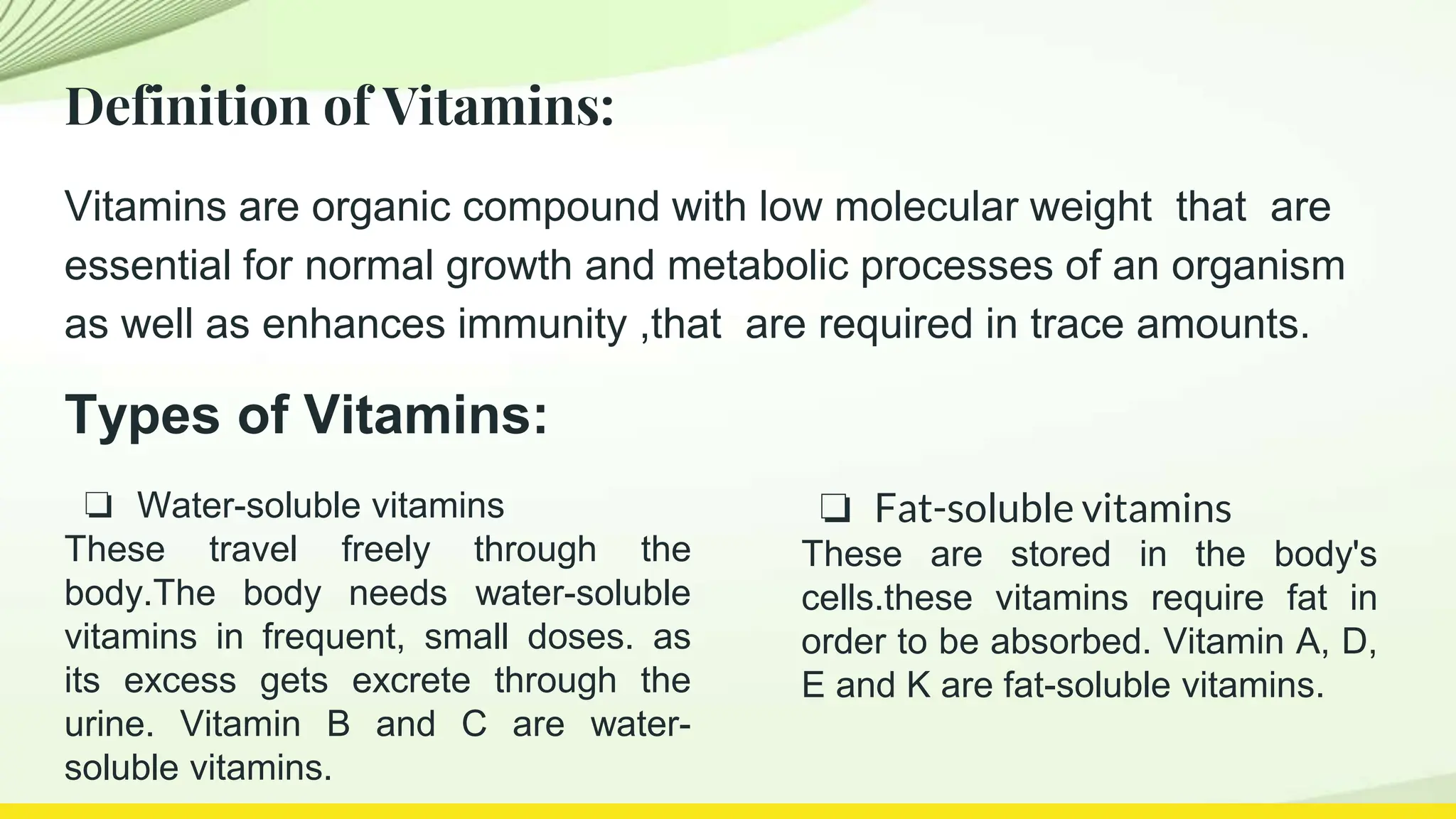 vitamins definition, It's type,source chemcial structure and It's ...
