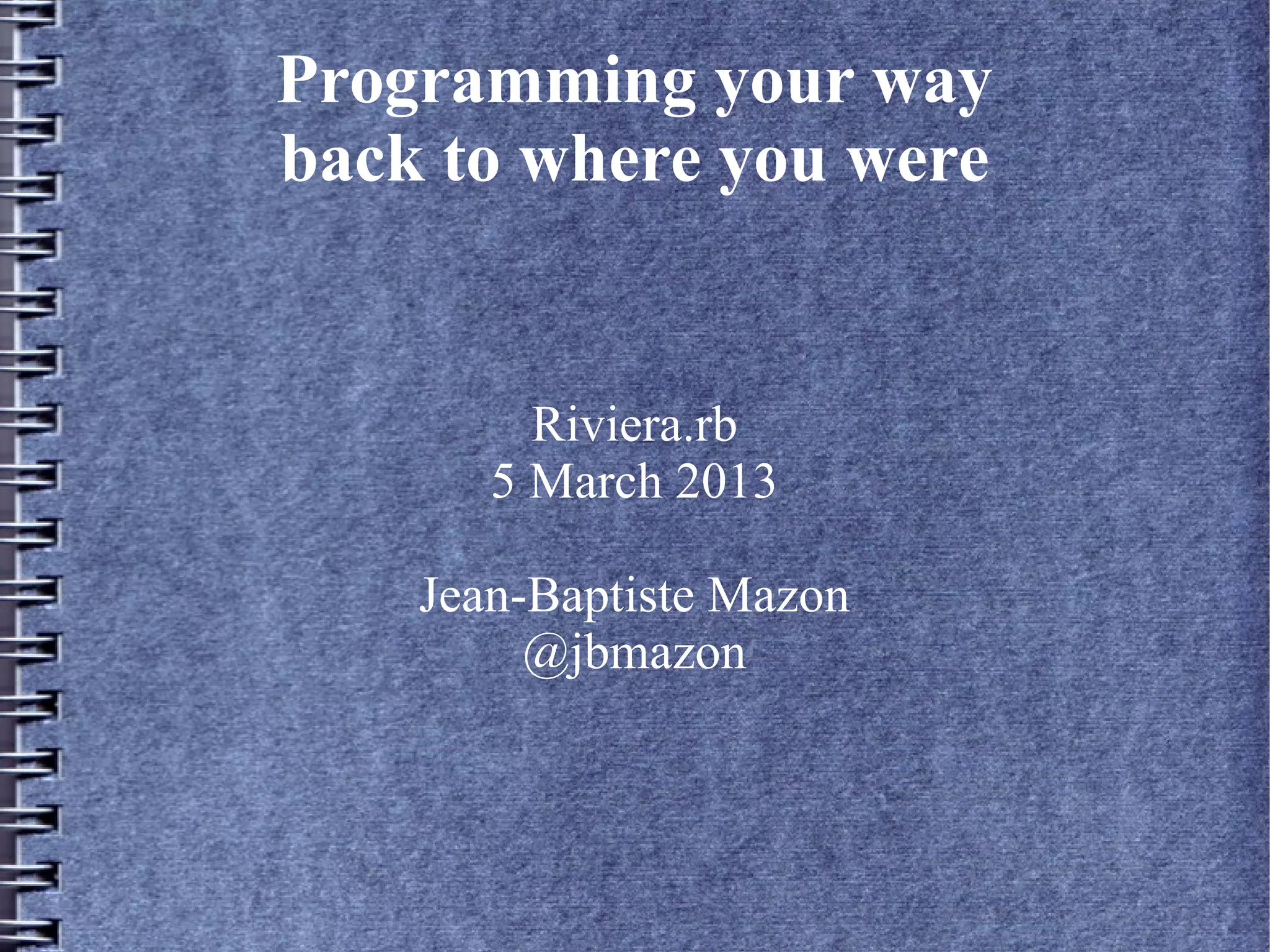 Quines—Programming your way back to where you were | PPT