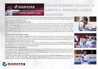 Karate 1-Premier League Shanghai on the official photo-magazine | PPT