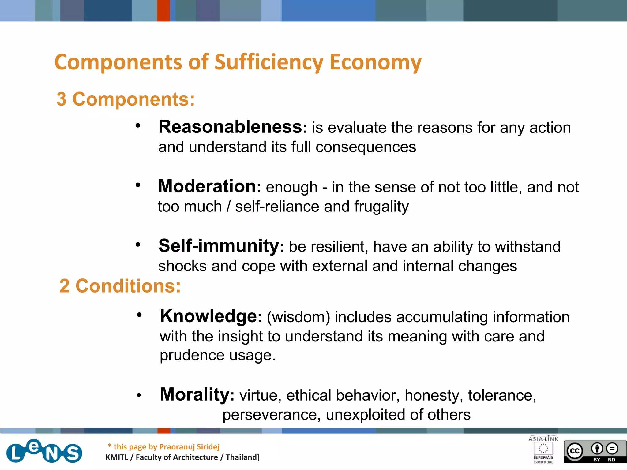 K1 Sufficiency Economy Moi Kmitl 20 May09 | PPT