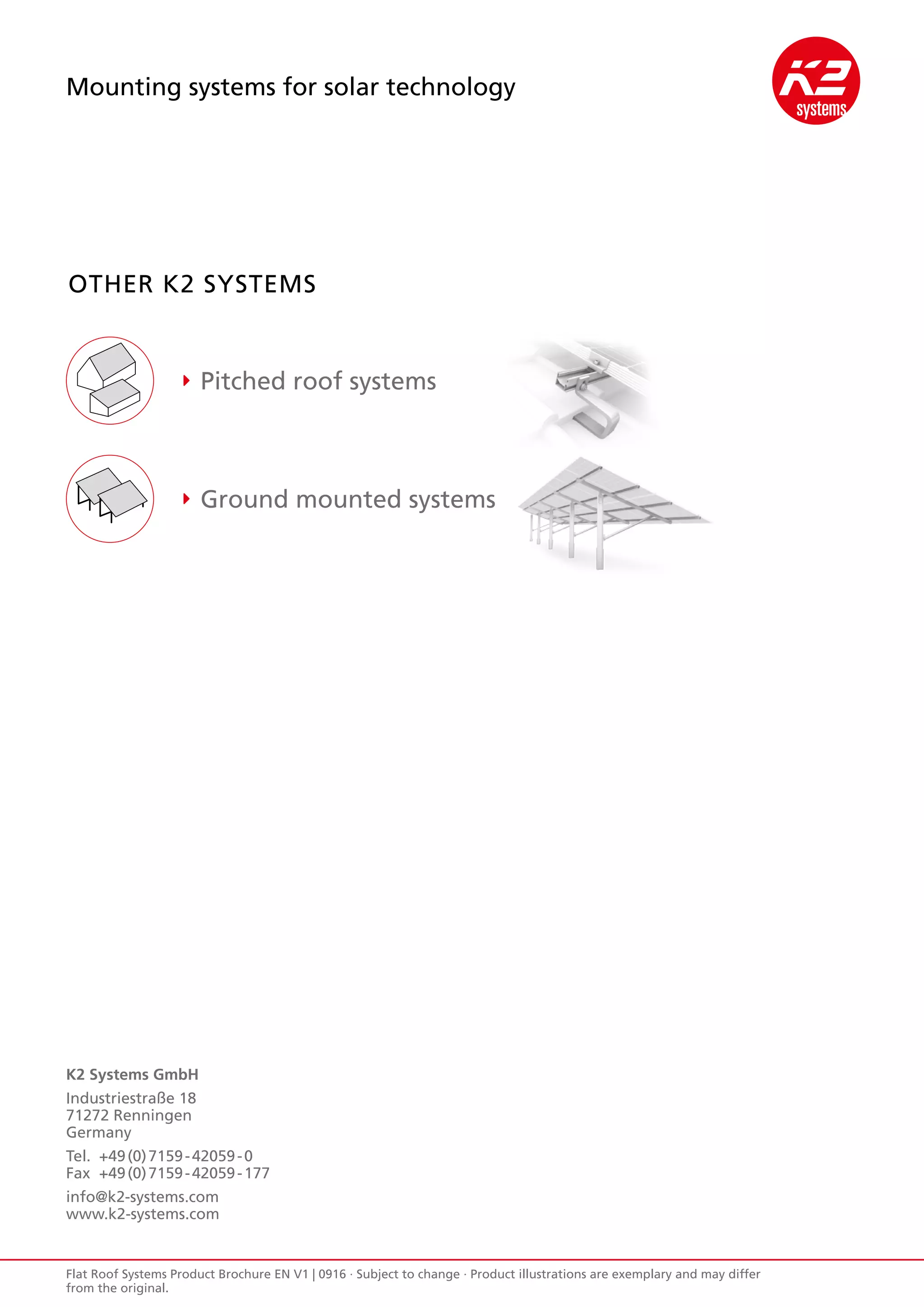 K2 flat roof mounting systems | PDF