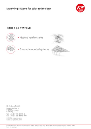K2 flat roof mounting systems | PDF