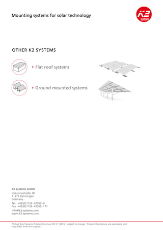 K2 pitched roof mounting systems | PDF