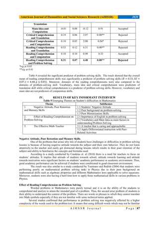READING COMPREHENSION AND PROBLEM SOLVING SKILLS OF GRADE SEVENSTUDENTS ...