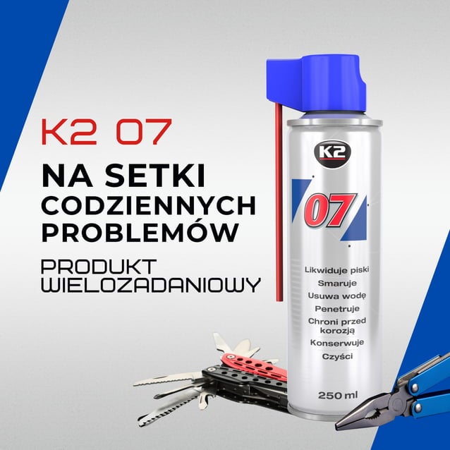 K2 07 Produkt wielozadaniowy - czyści, smaruje, usuwa wodę | PDF