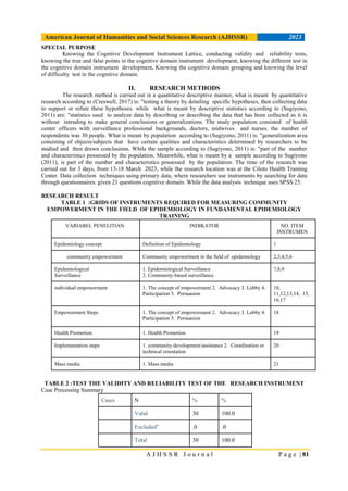 Development of Cognitive Instruments in Epidemiology Using Asyncronous Methods | PDF