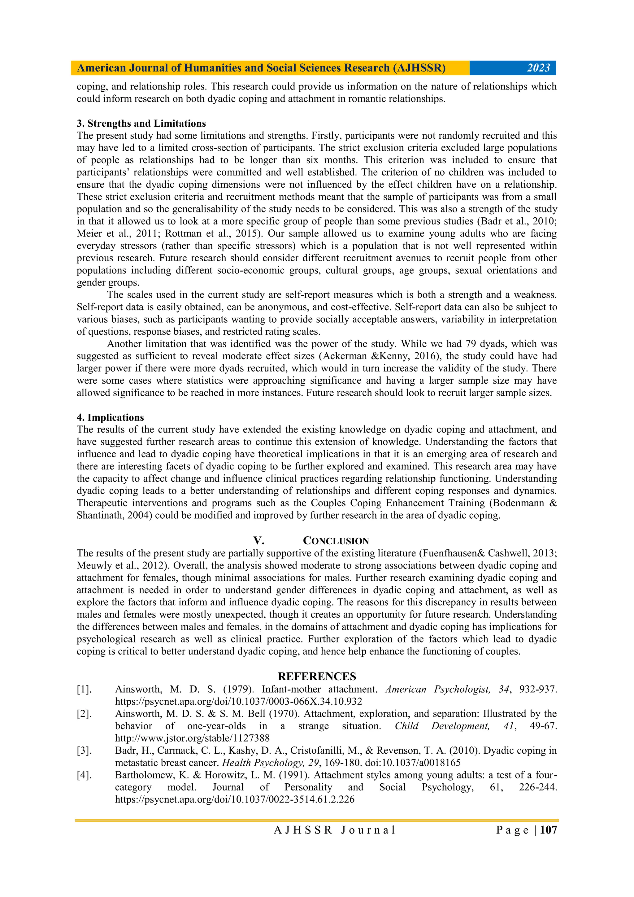 Dyadic Coping and Attachment Dimensions in Young Adult Romantic ...