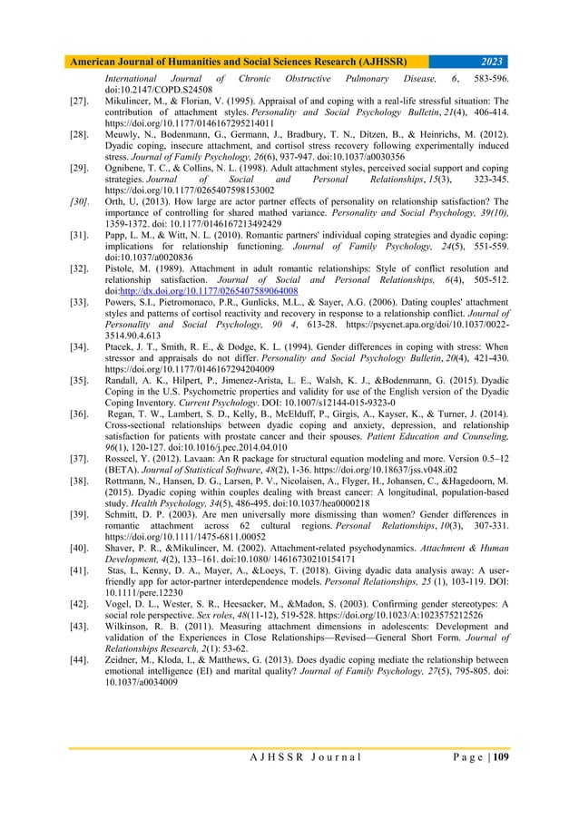 Dyadic Coping and Attachment Dimensions in Young Adult Romantic ...