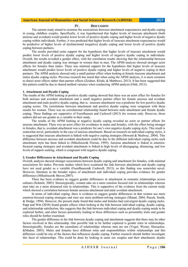 Dyadic Coping and Attachment Dimensions in Young Adult Romantic ...