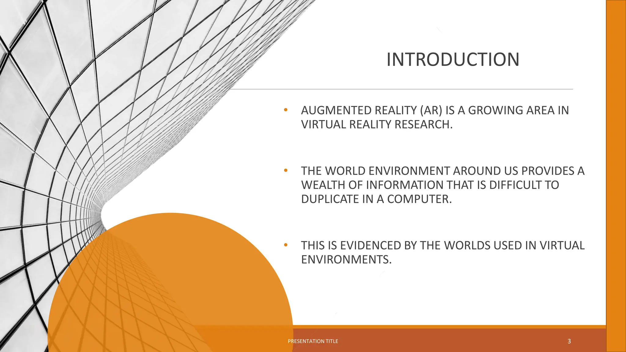 Presentation of argumented reality in education | PPTX
