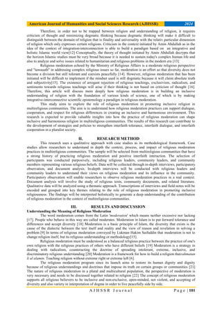 Towards Inclusive Religion Through Religious Moderation: A Case Study ...