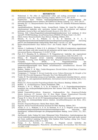 Mediating Role of Work Discipline on the Influence of Servant ...