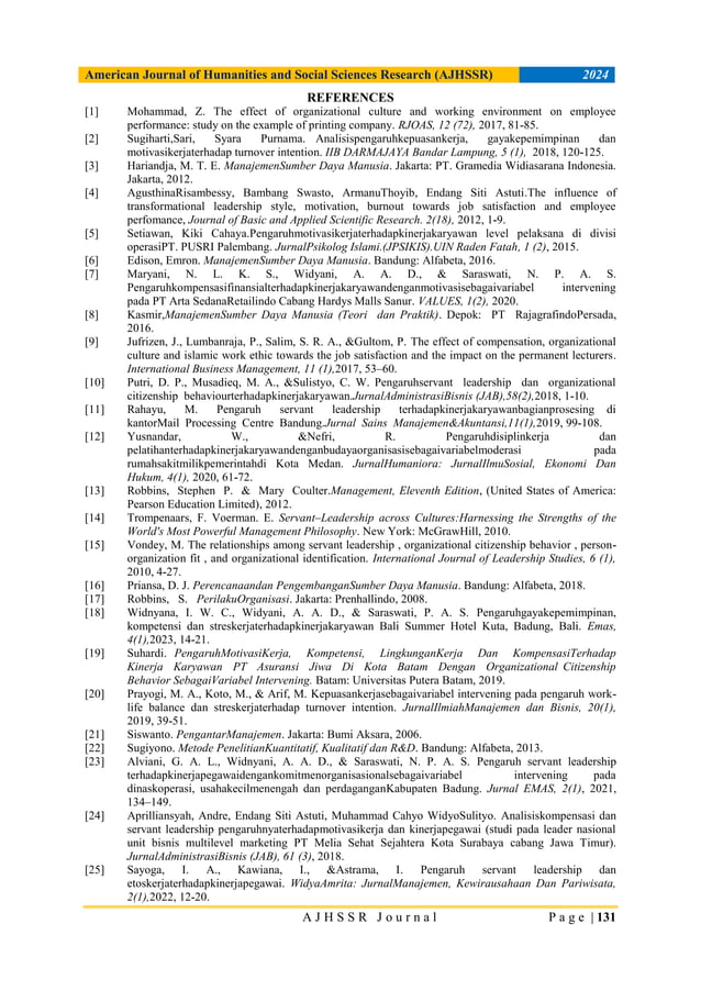 Mediating Role of Work Discipline on the Influence of Servant Leadership to Employee Performance ...