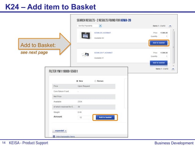 K24 User Training pour le suivi des pieces et de numeros de references ...