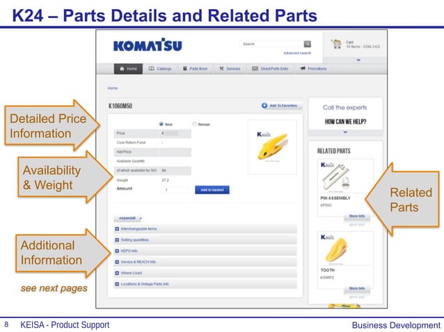 K24 User Training pour le suivi des pieces et de numeros de references ...