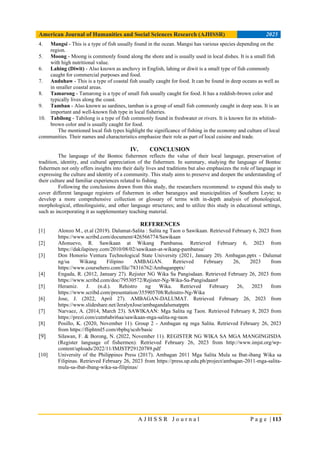 Diving into the Language: An Ethnolinguistic Study of Bontocanon ...