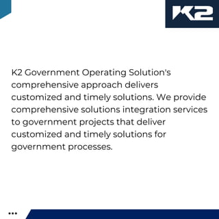 K2 - Goverment Project Management Automation | PDF