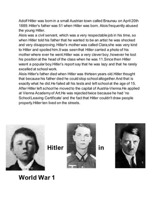 Adolf Hitler biography | DOCX