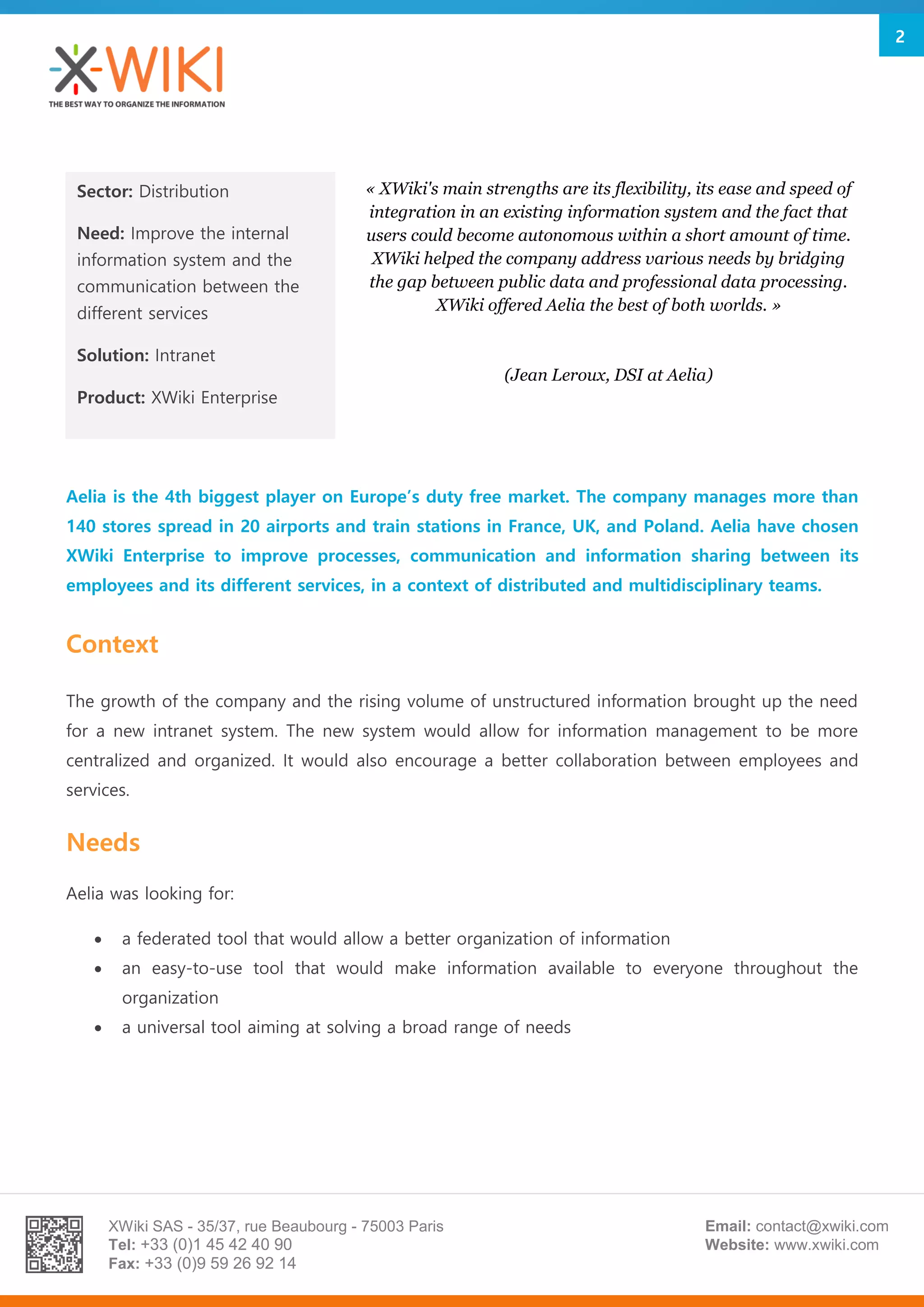 An collaborative intranet: the Aelia case study | PDF