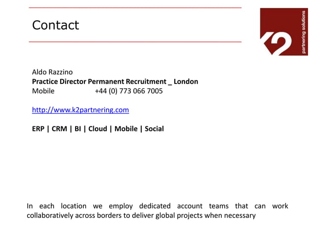 K2 Partnering Solutions Presentation | PPTX