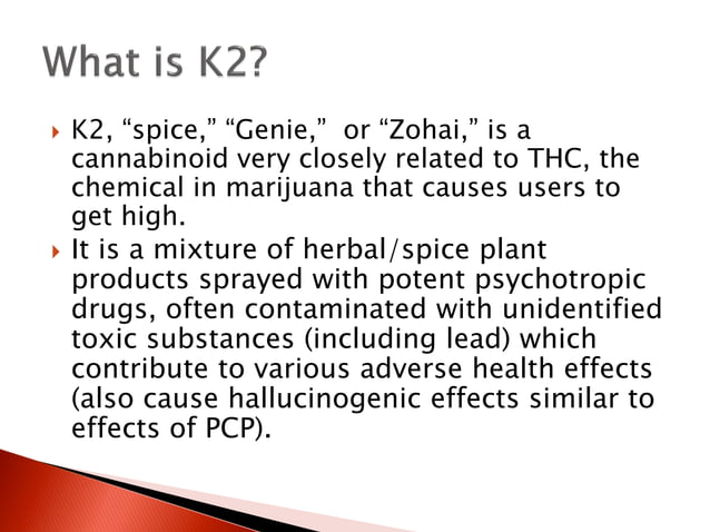K2 presentation | PDF | Herbs and Supplements | Alternative Medicine