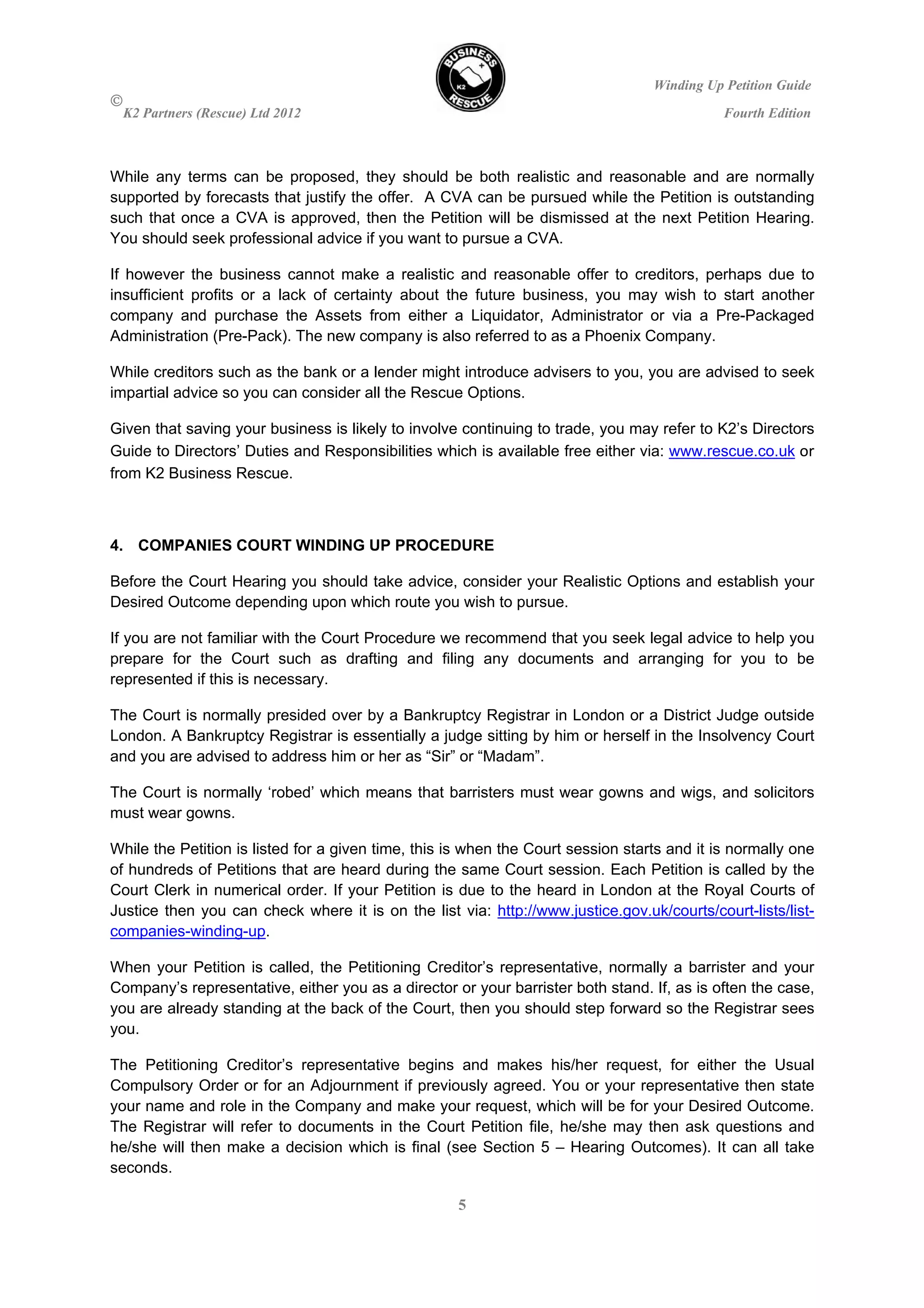 K2 Guide to Dealing with Winding Up Petitions #902 | PDF