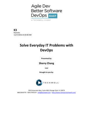 Solve Everyday IT Problems with DevOps | PDF