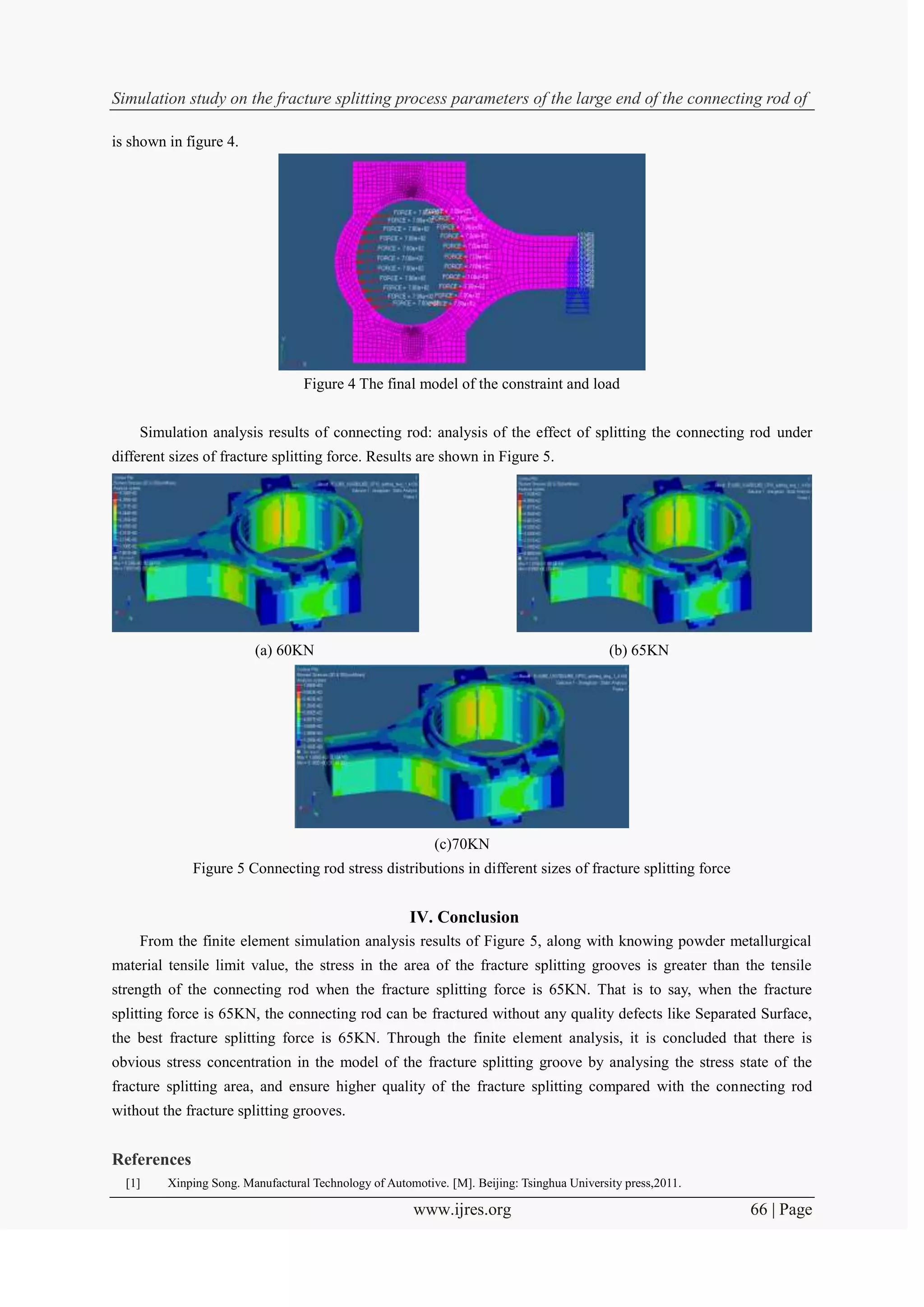 Simulation study on the fracture splitting process parameters of the ...