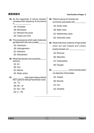 K 3213 earth_science_paper_ii | PDF
