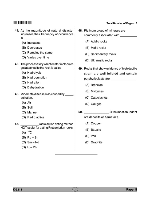 K 3213 earth_science_paper_ii | PDF