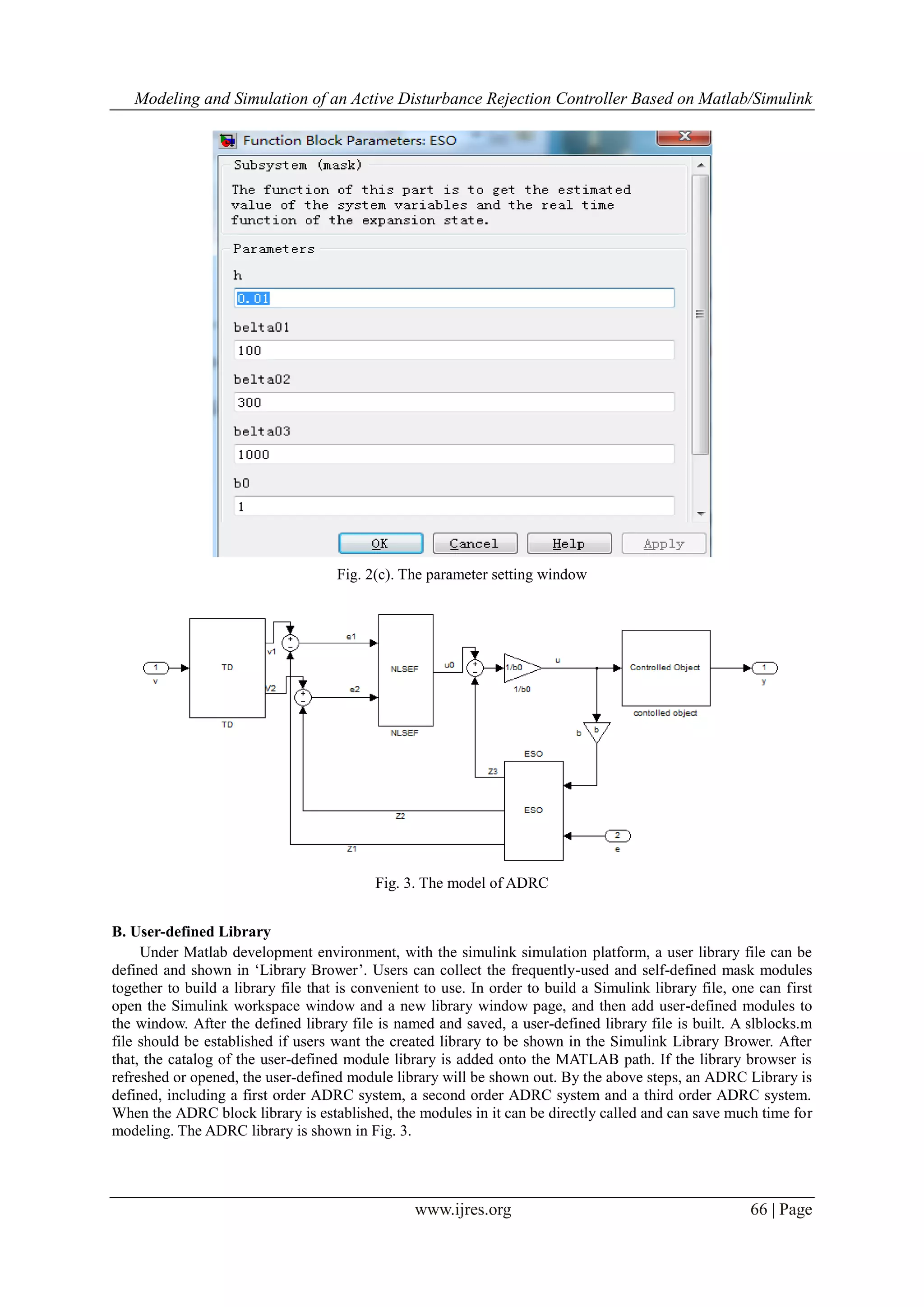 Modeling and Simulation of an Active Disturbance Rejection Controller Based on Matlab/Simulink | PDF