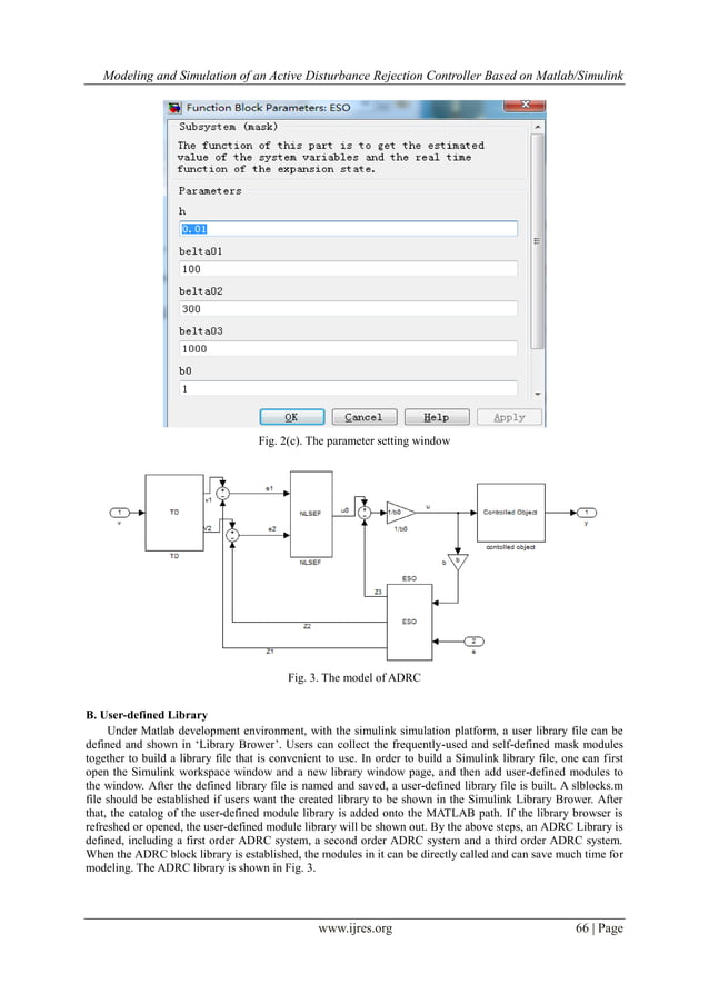 Modeling And Simulation Of An Active Disturbance Rejection Controller Based On Matlabsimulink Pdf