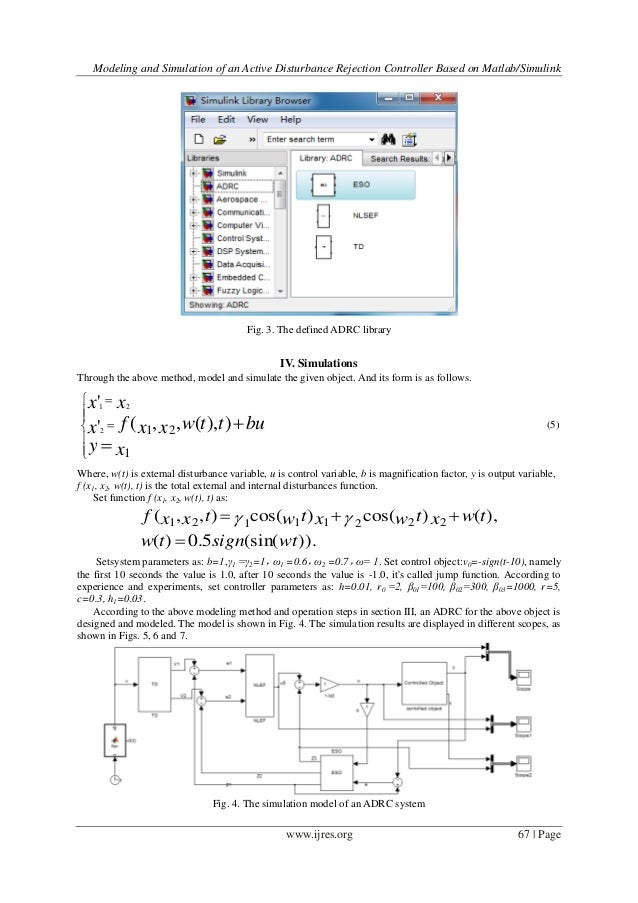 Modeling And Simulation Of An Active Disturbance Rejection Controller